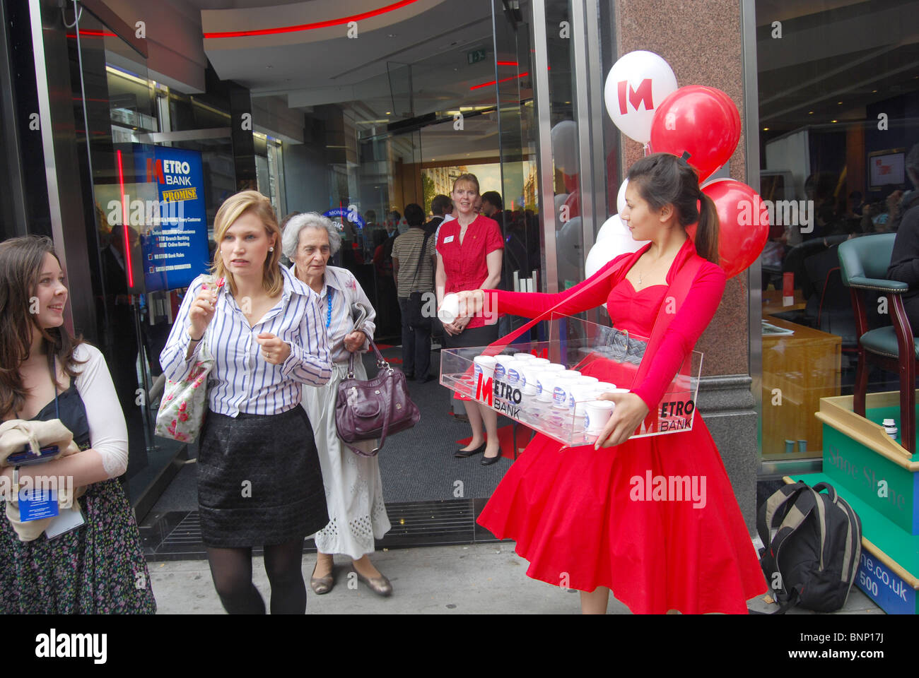 Metro Bank London Opening celebrations Stock Photo - Alamy