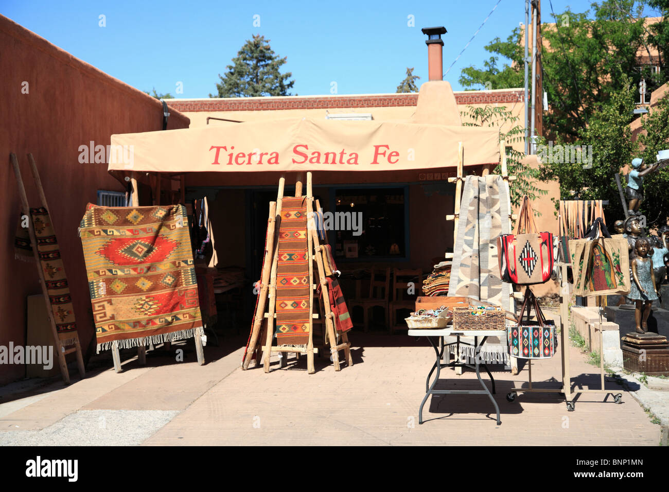 Southwestern Handicrafts store, Santa Fe, New Mexico, USA Stock Photo ...