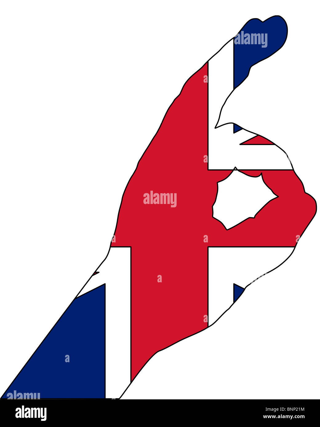 British finger signal Stock Photo - Alamy