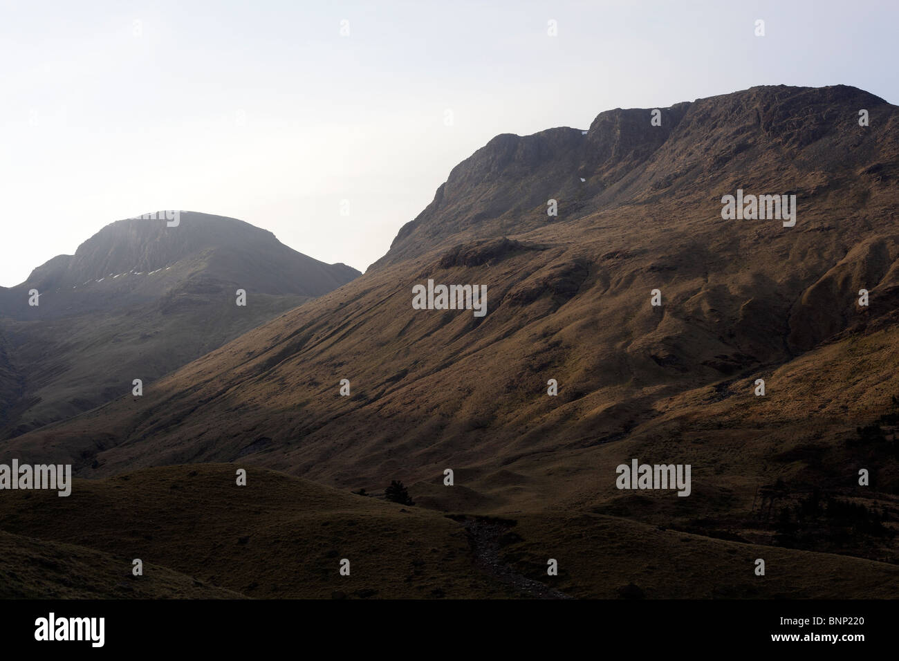 Early morning light on Green Gable and Great Gable from Black Sail ...