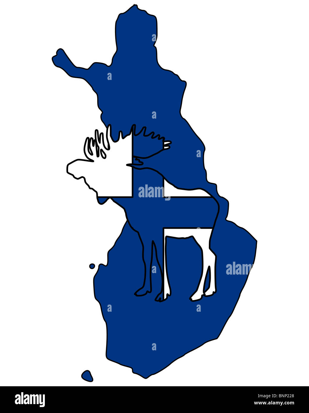 Finnish moose hi-res stock photography and images - Alamy