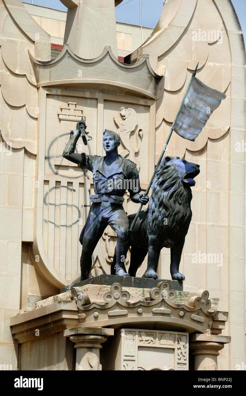 Spanish Heroes Monument, a pro-General Franco Fascist Memorial, Melilla ...
