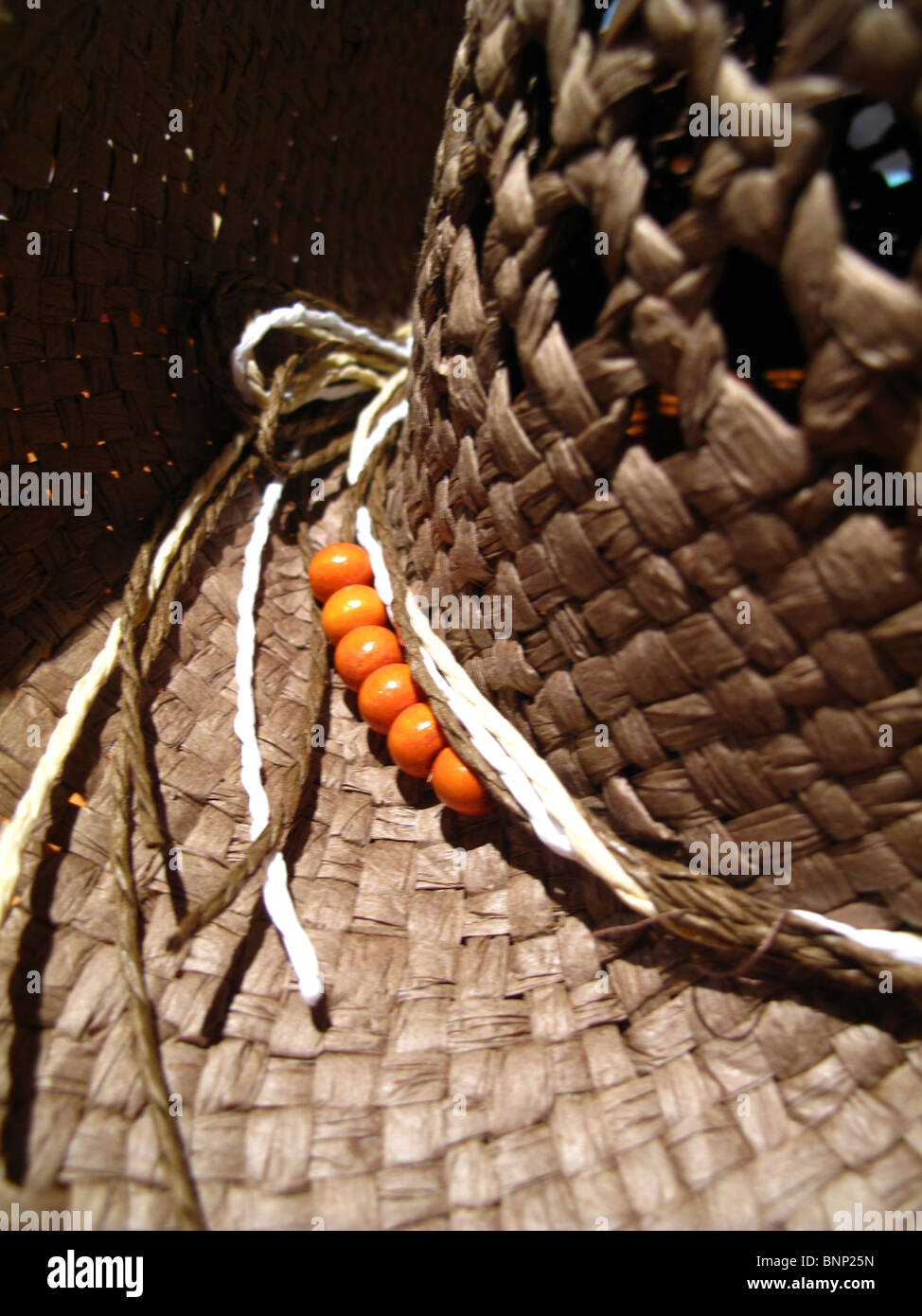 Straw hat detail Stock Photo - Alamy