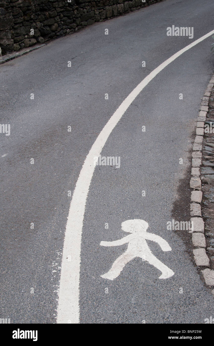 A pedestrian walk way street painting Stock Photo - Alamy