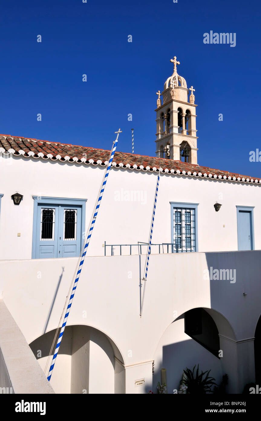 Agios Nikolaos monastery, Spetses town, Spetses island, Greece Stock ...
