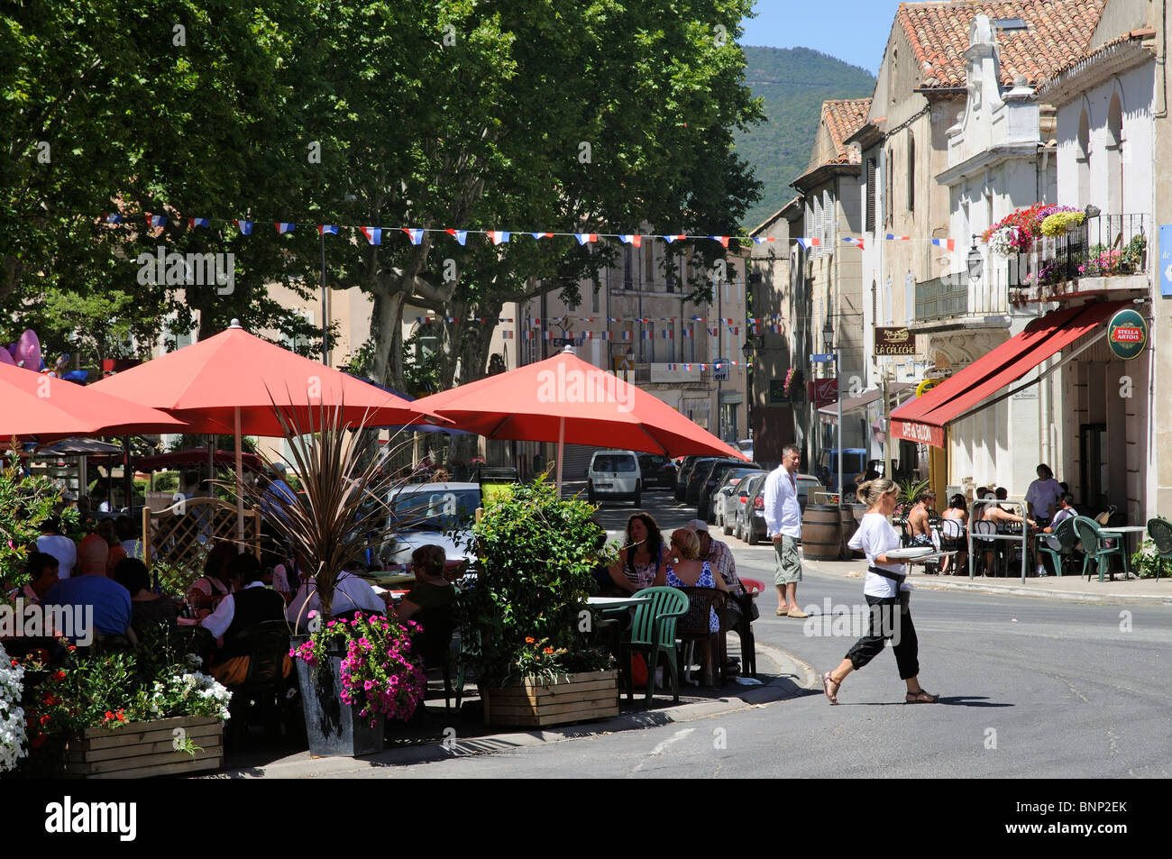 Saint Chinian a busy little town in the Languedoc wine region of ...
