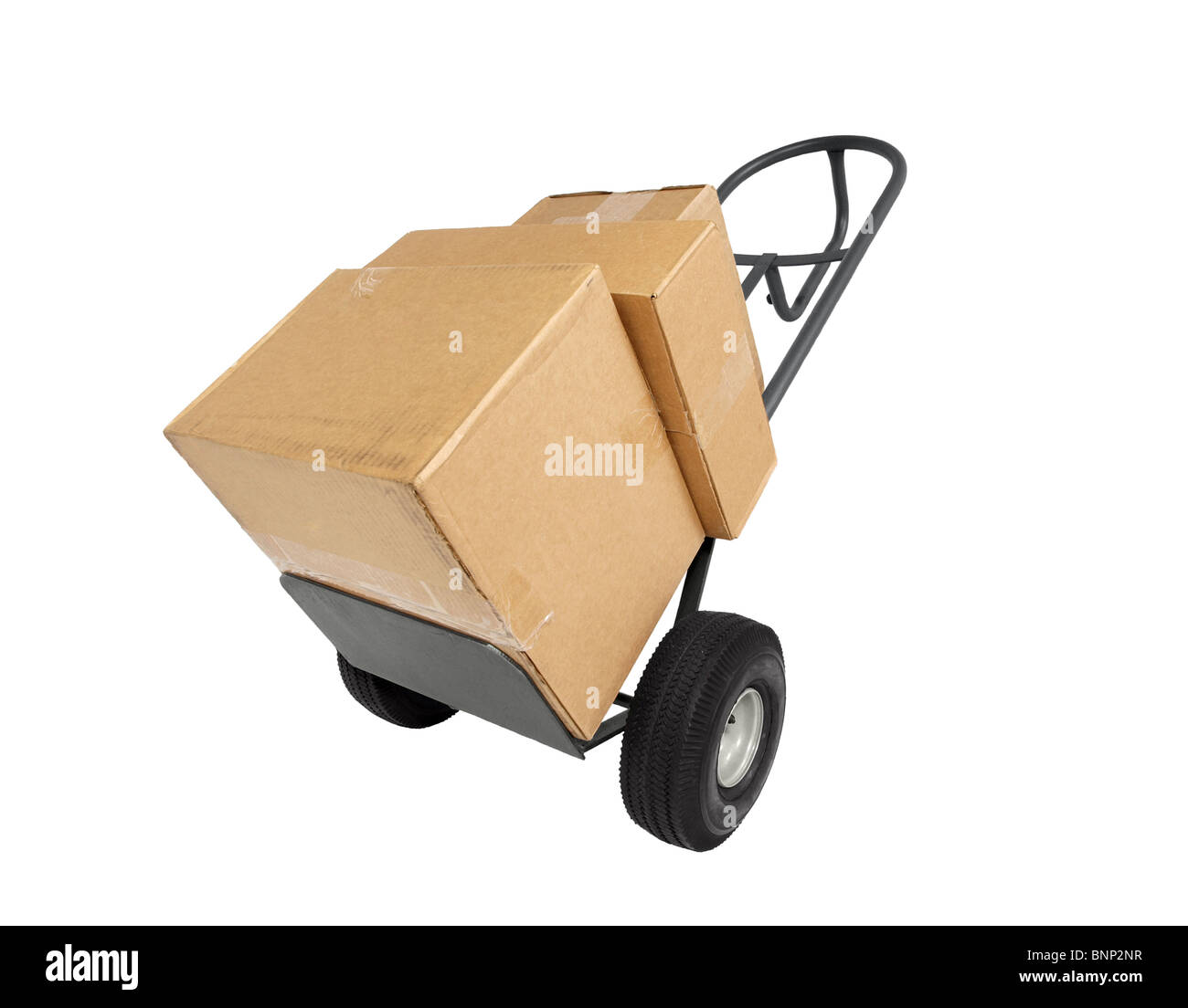 Big shipping boxes on a strong furniture dolly Stock Photo - Alamy