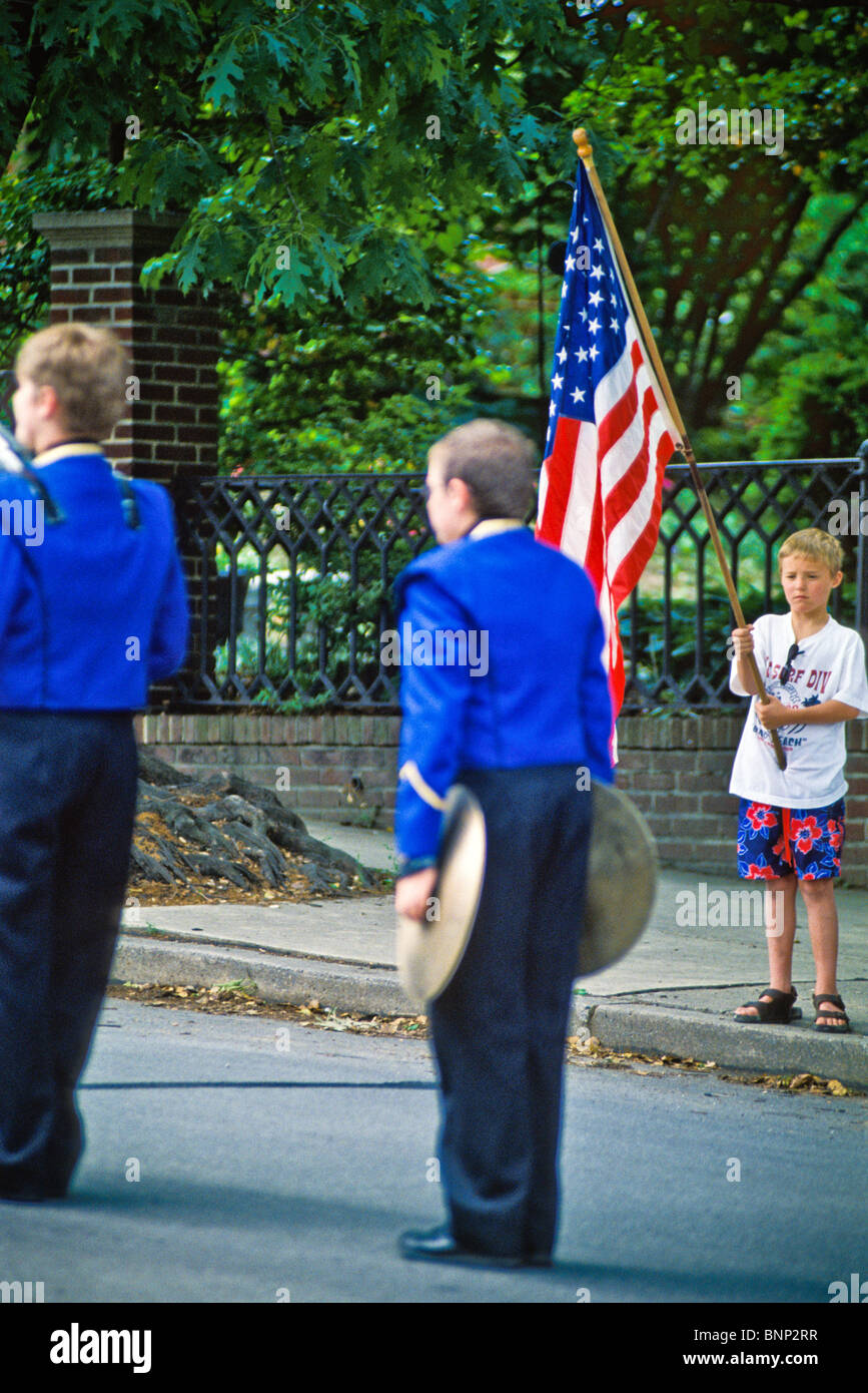 Small town patriotic parade Stock Photo - Alamy