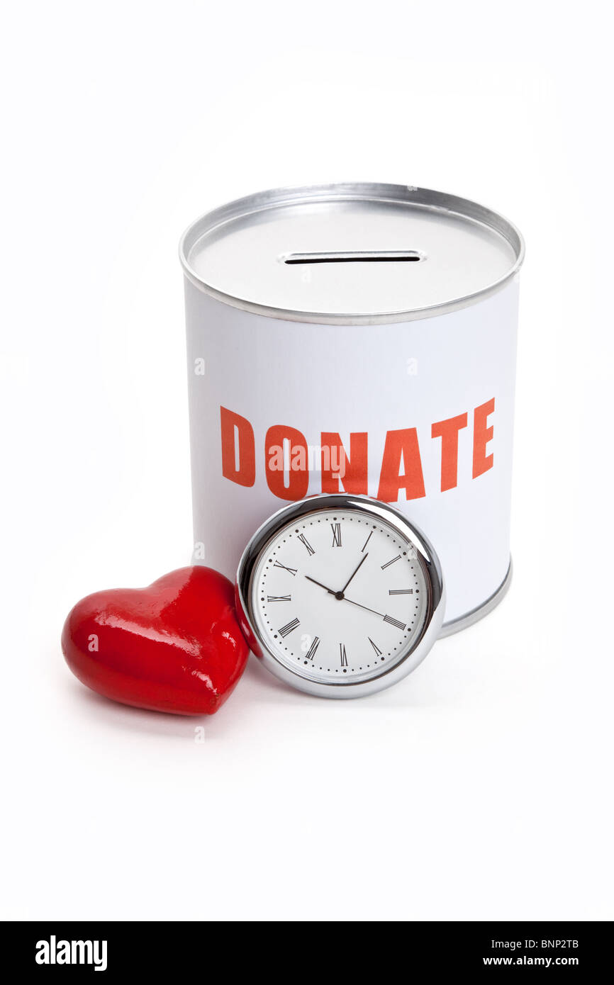 Donation Box and Red Heart, Concept of Care and Love Stock Photo - Alamy