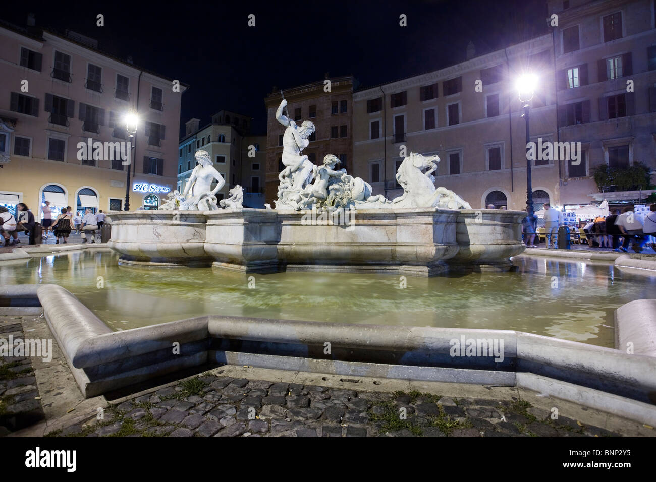 Neptune fountain at Piazza Navona in Rome, Italy Stock Photo - Alamy