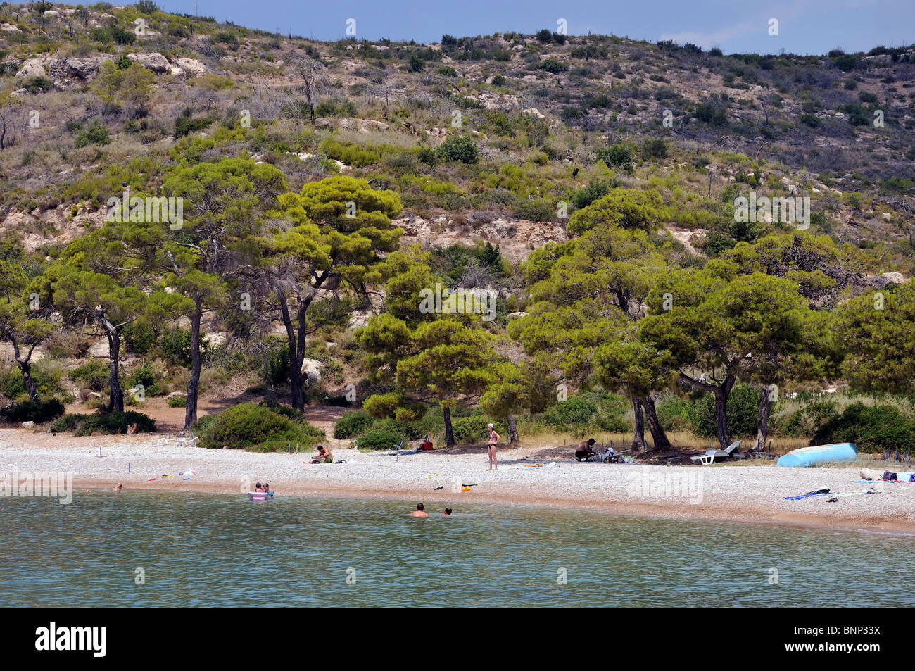 Spetses greece beach hi-res stock photography and images - Alamy