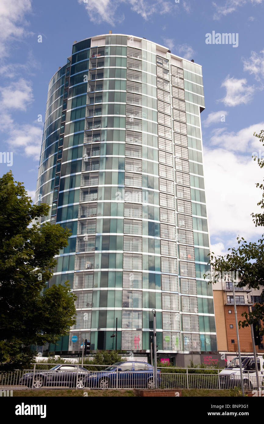 New high rise apartment building in the centre of the city of sheffield ...