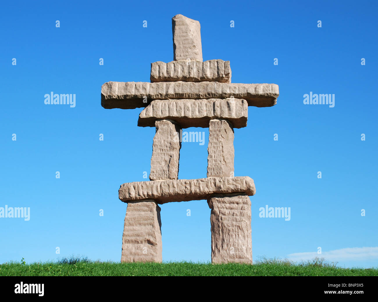 Toronto Inukshuk in a frontal view Stock Photo - Alamy