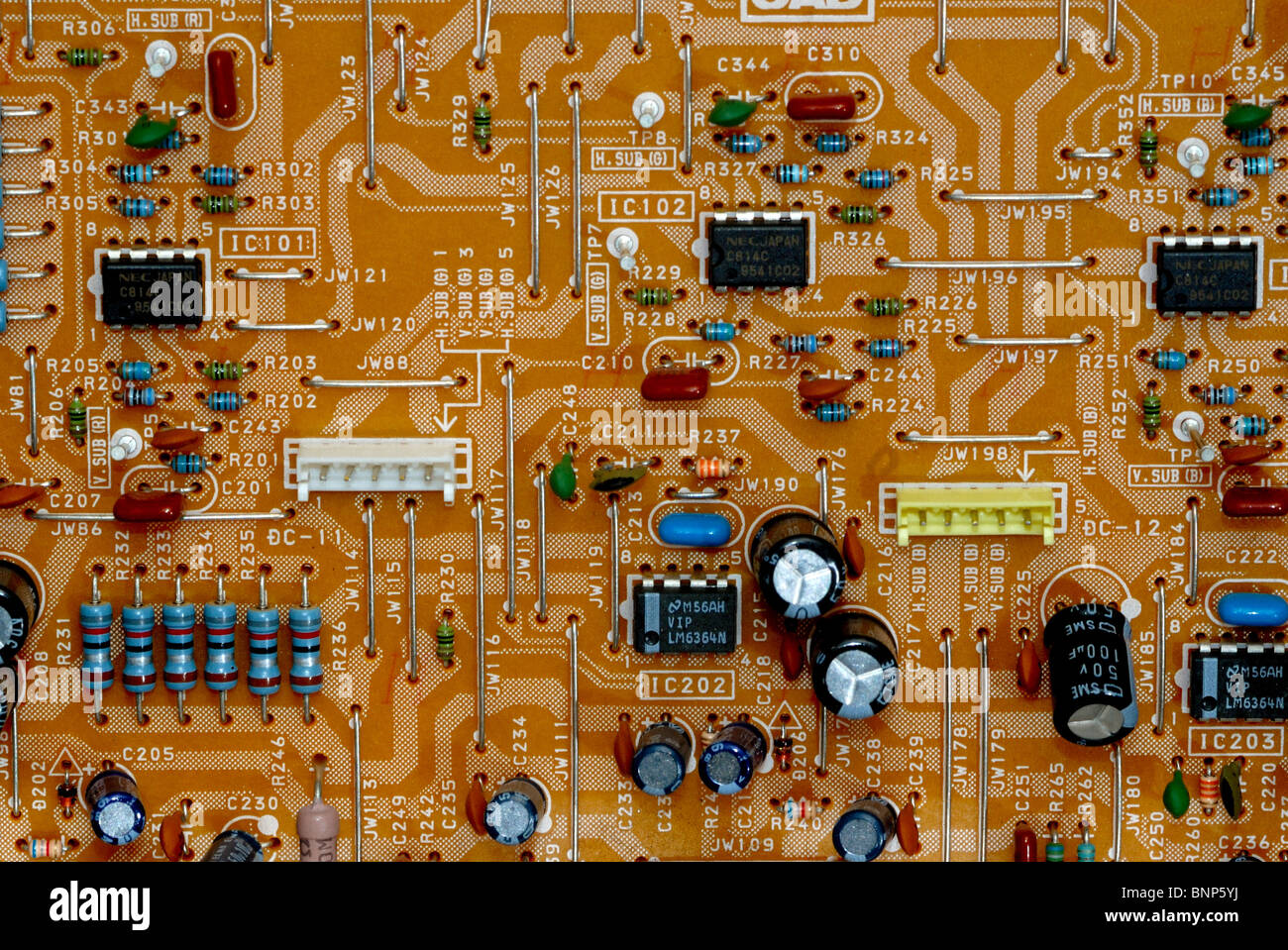 An extreme macro of a computer circuit board Stock Photo - Alamy