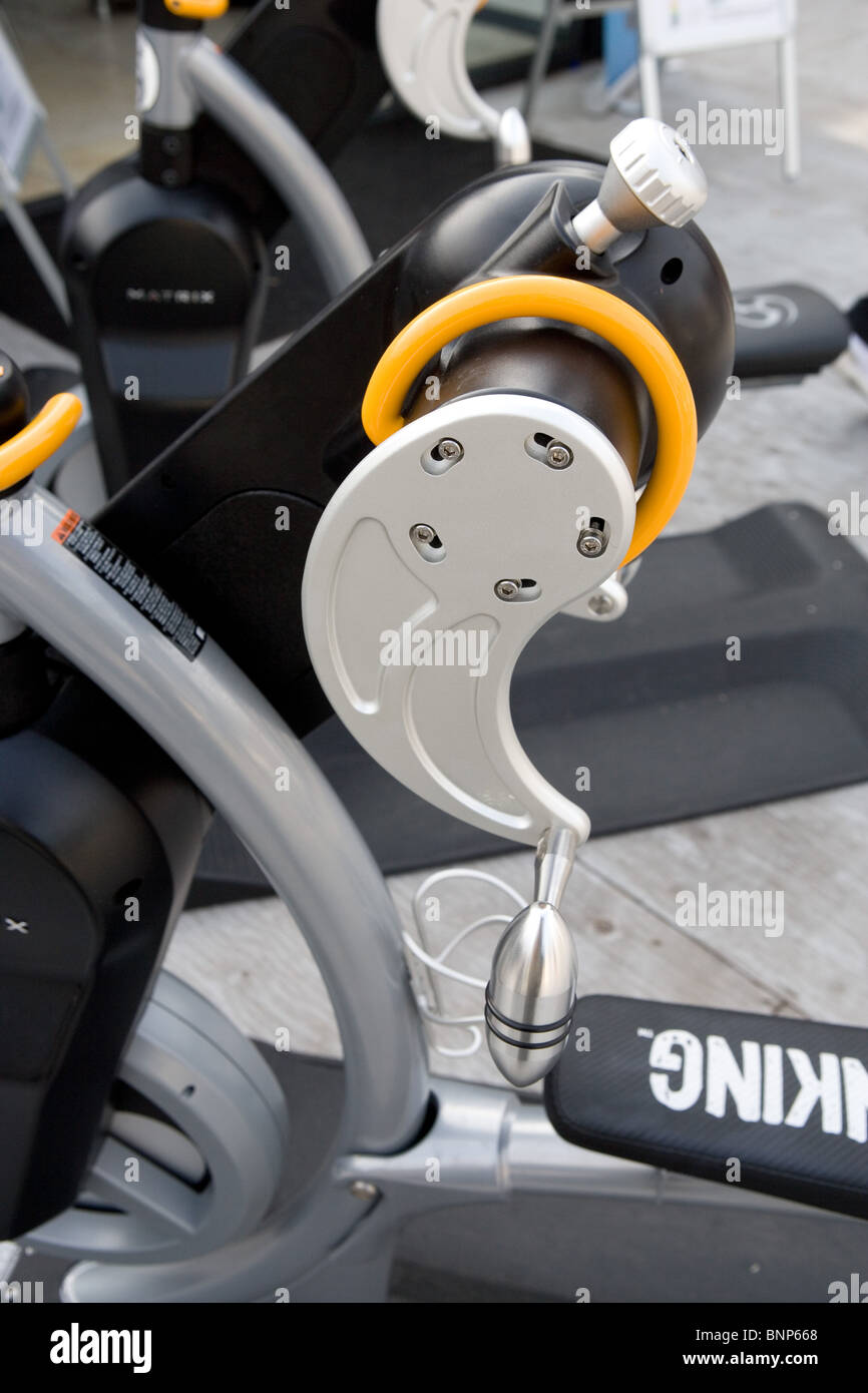 spinning machine detail. Aerobics movement sportive Stock Photo - Alamy
