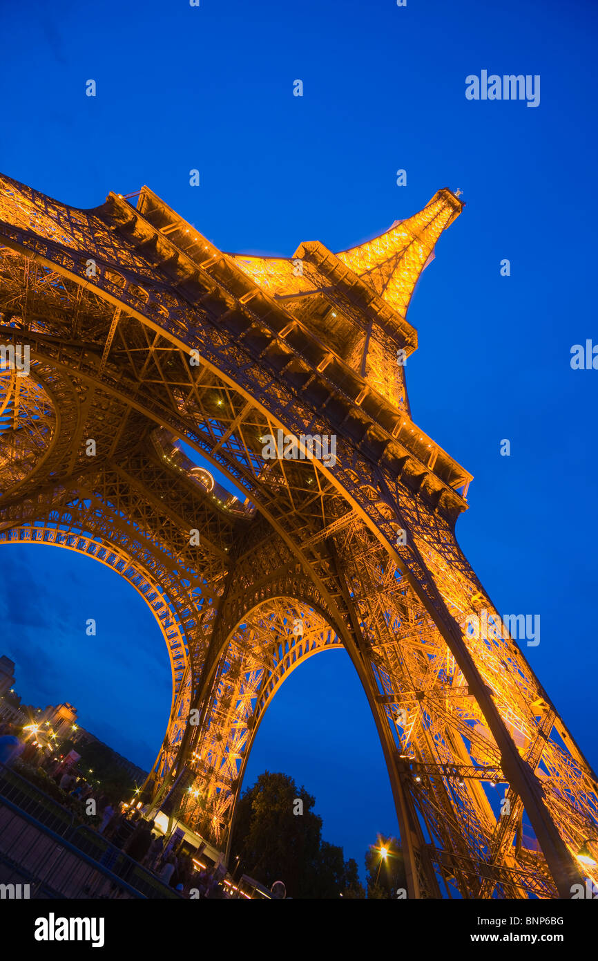 The Eiffel Tower at Night, Paris, France Stock Photo - Alamy