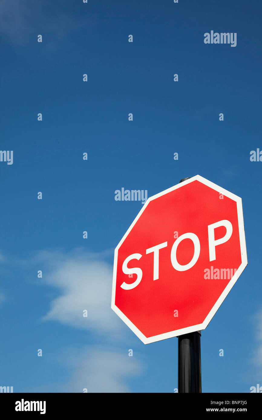 Red Blue Stop Sign Stock Photos & Red Blue Stop Sign Stock Images - Alamy