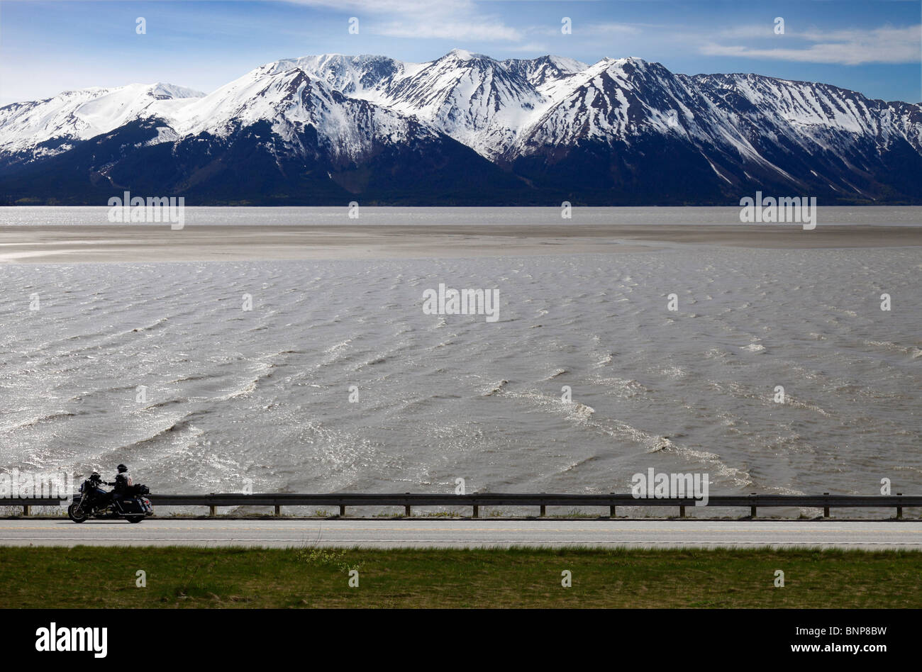 Freedom of the road, near Turnagain Arm, Seward Highway Alaska Stock ...