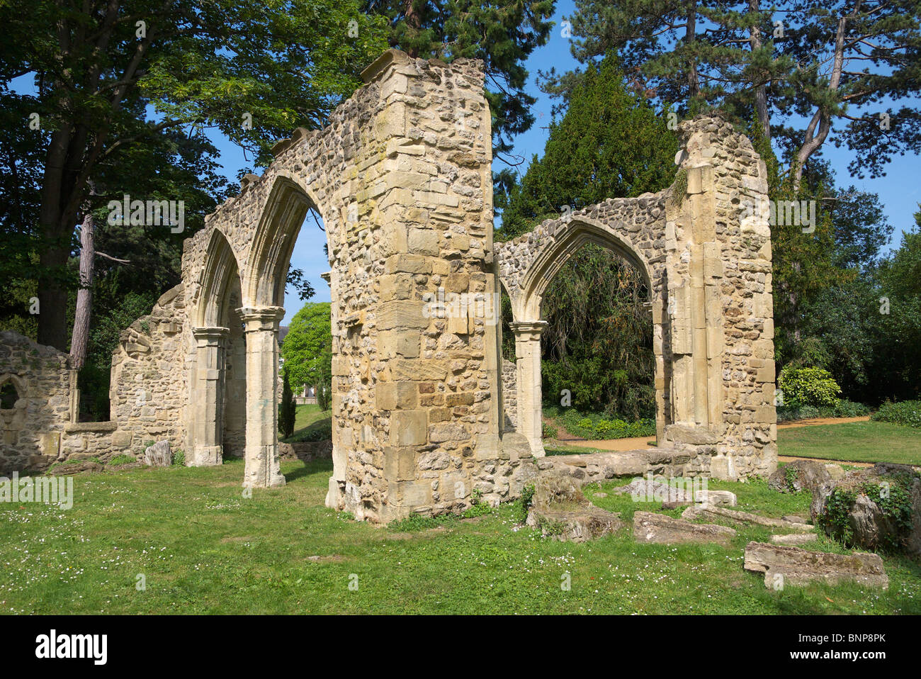 Victorian ruins, Abbey Fields Abingdon Stock Photo - Alamy