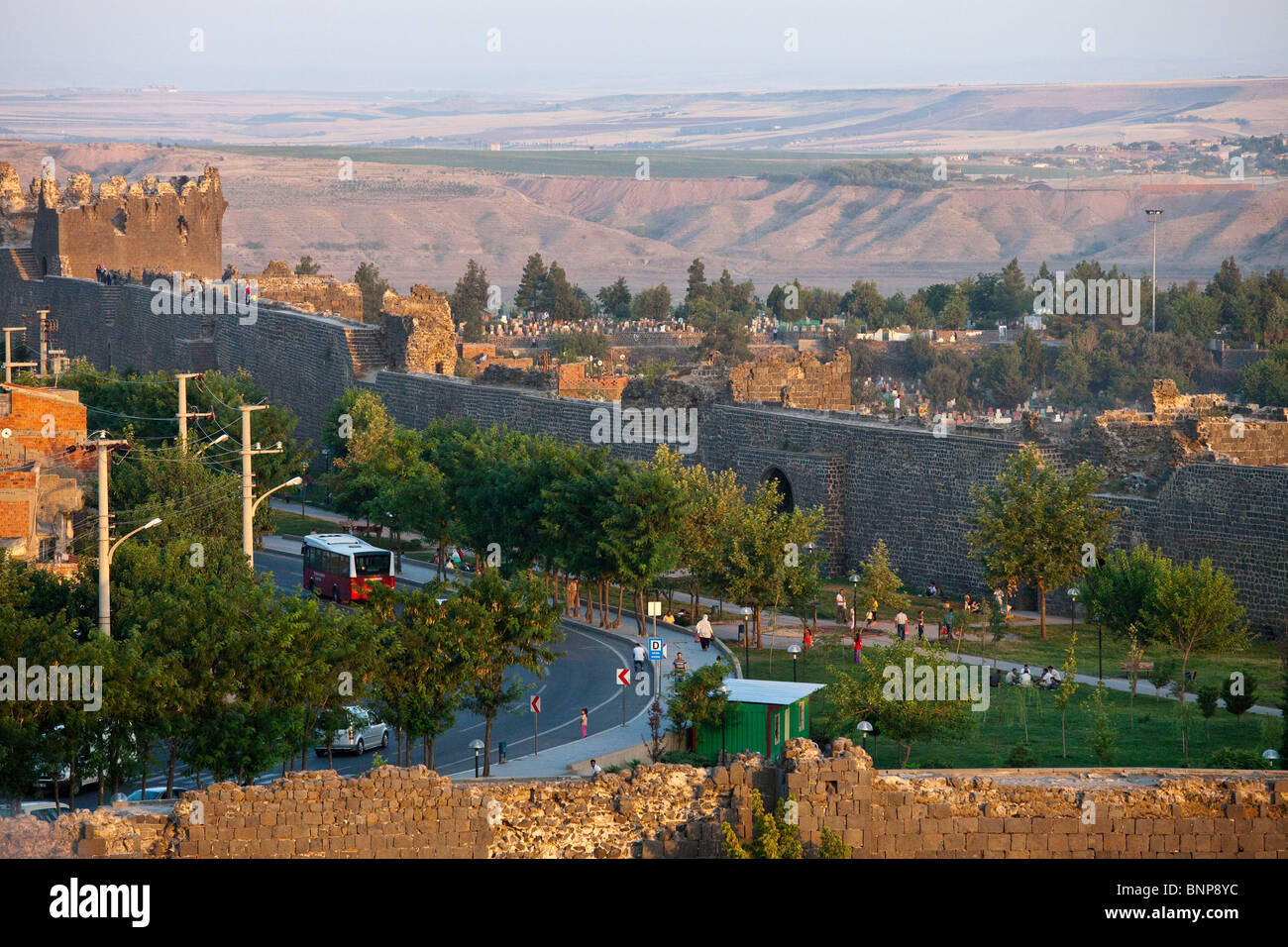 City walls and muslim cemetery in Diyarbakir, Turkey Stock Photo - Alamy