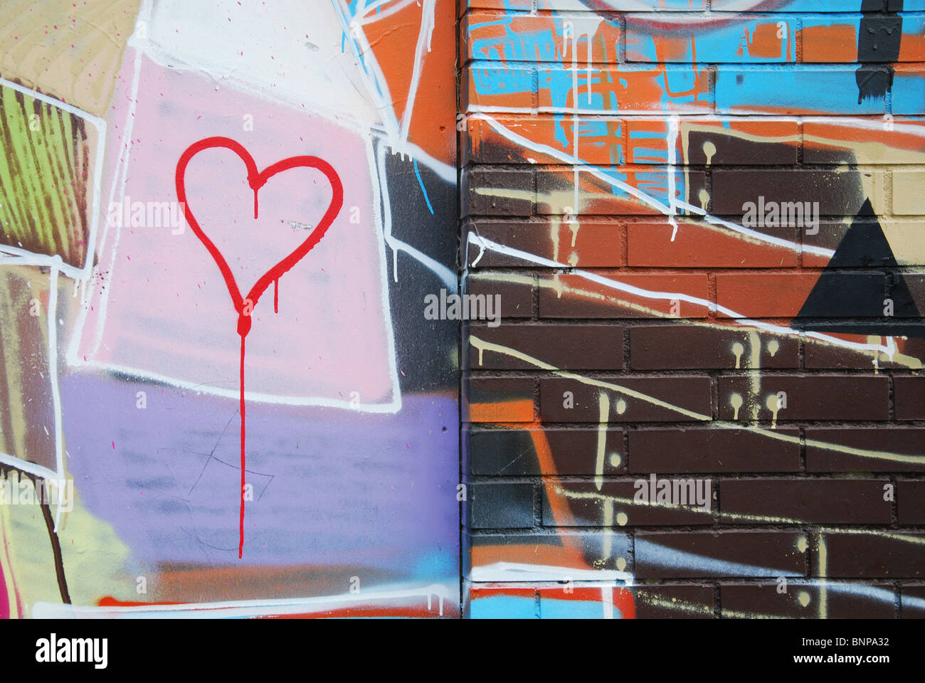 graffitti covered wall Stock Photo - Alamy