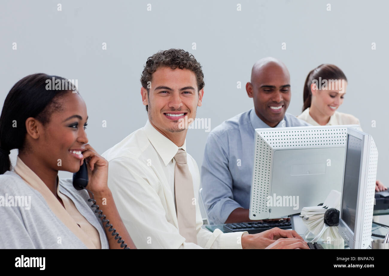 United business team at work Stock Photo - Alamy