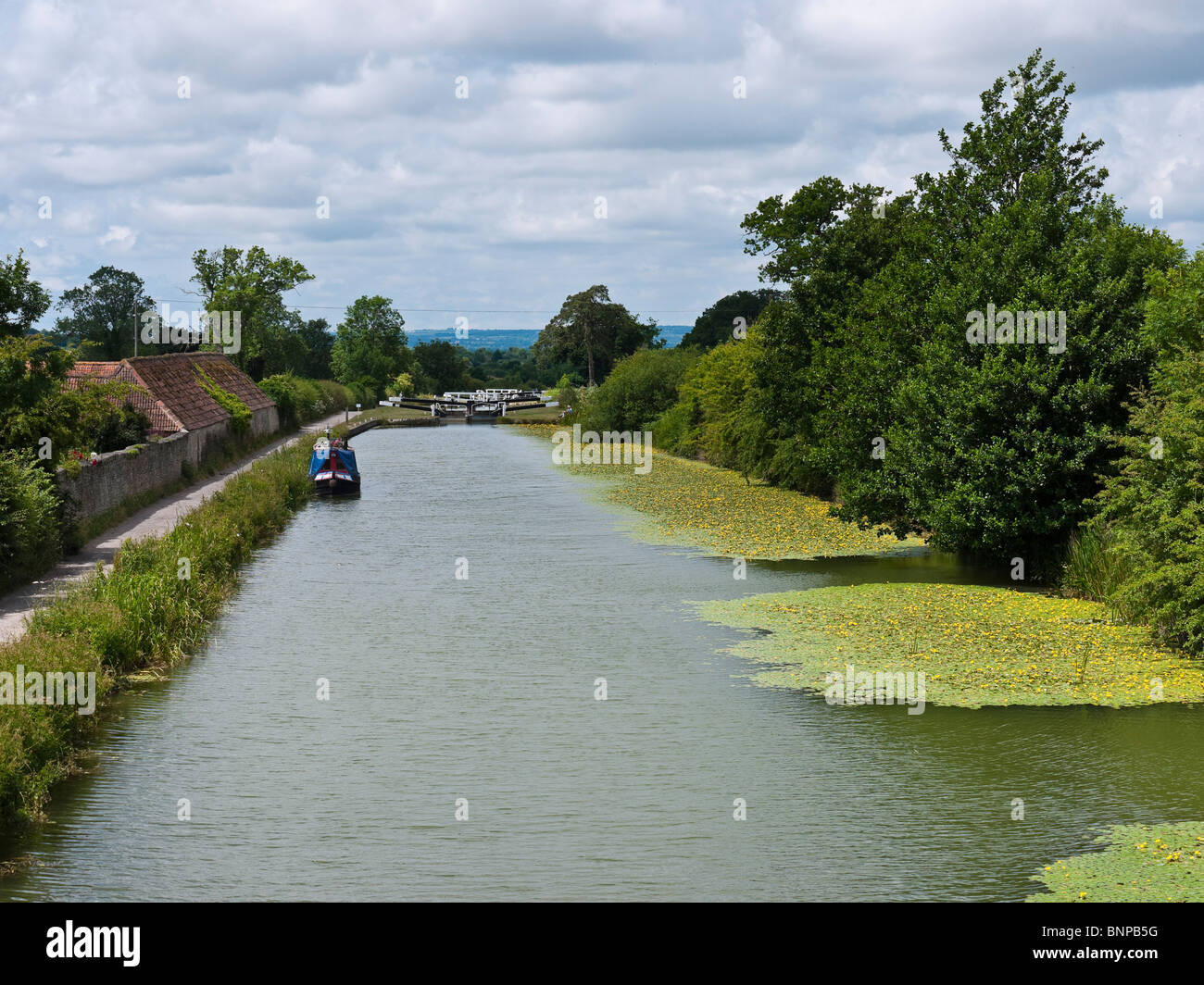 Caen Hill Locks on Kennet and Avon Canal Devizes Wiltshire UK Stock ...