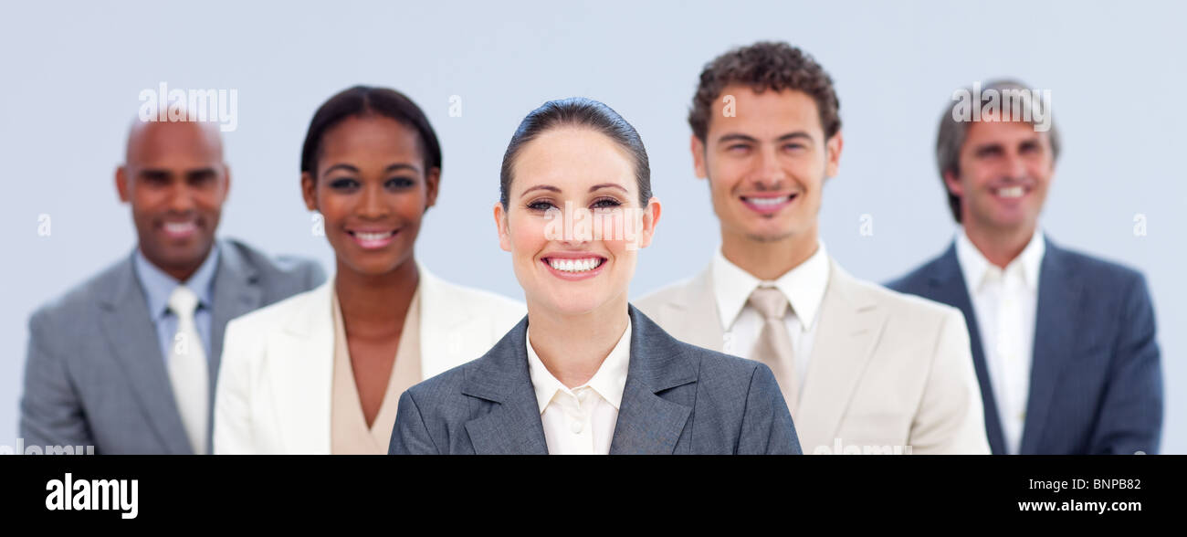Business team standing Stock Photo - Alamy