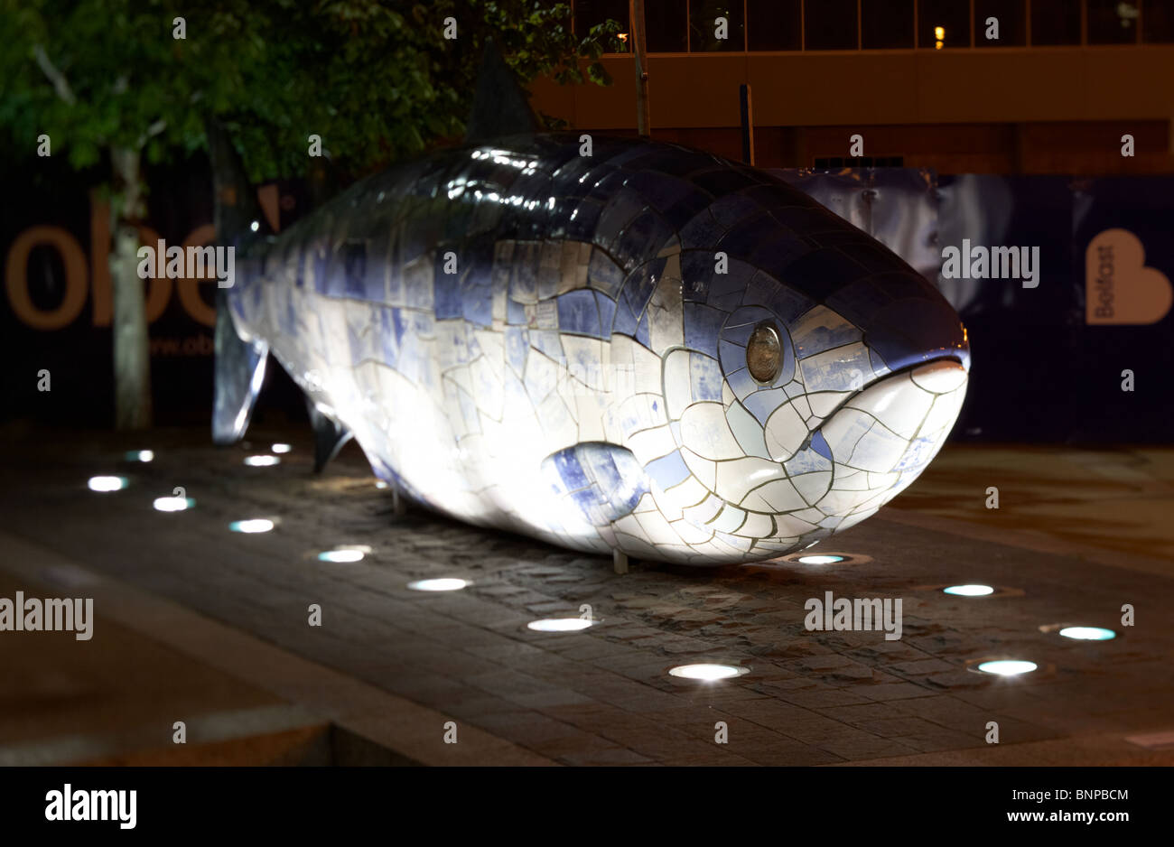the big fish sculpture by John Kindness in Belfast city centre Northern ...