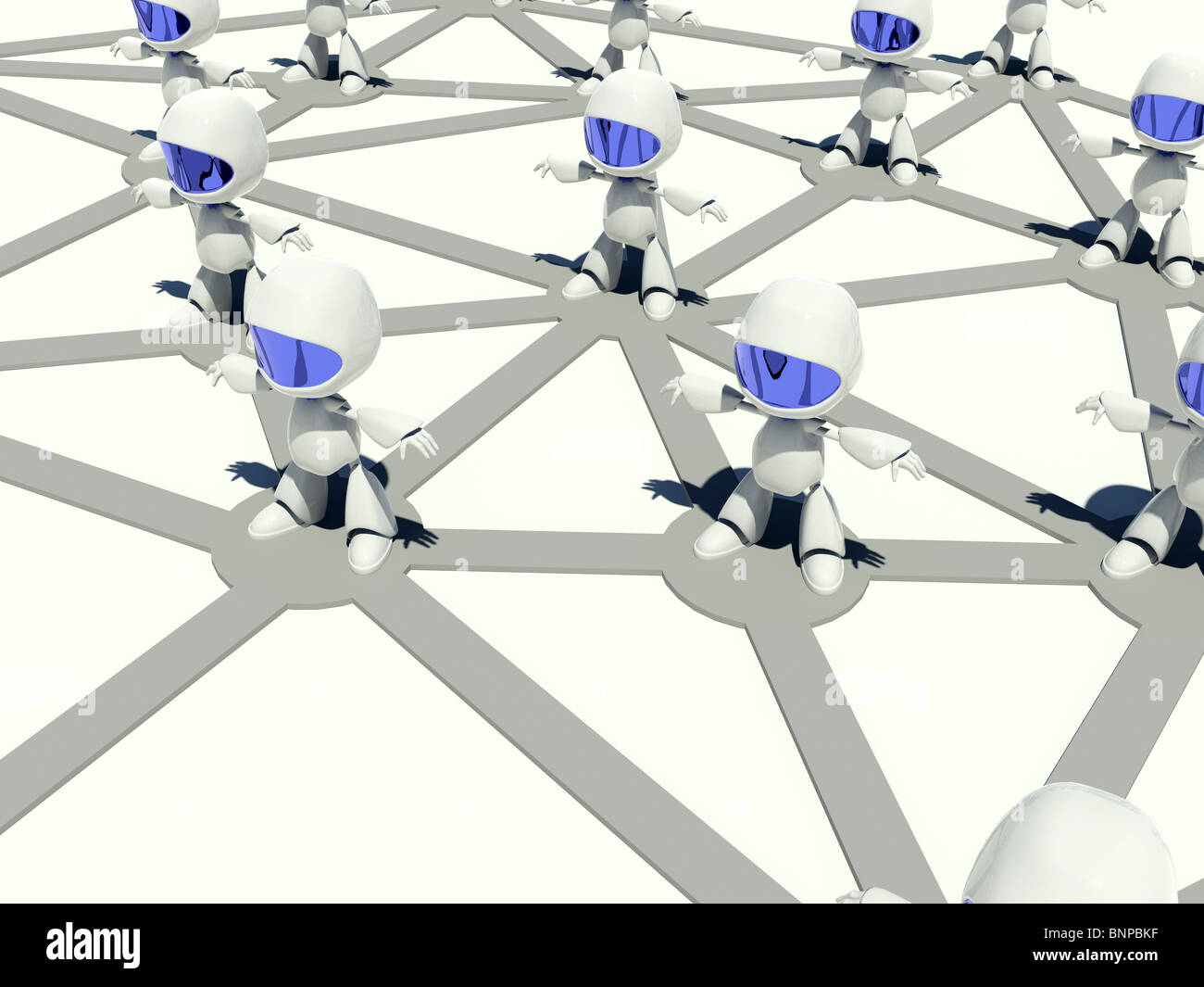 3d Character networking, social networking concept, communication Stock ...