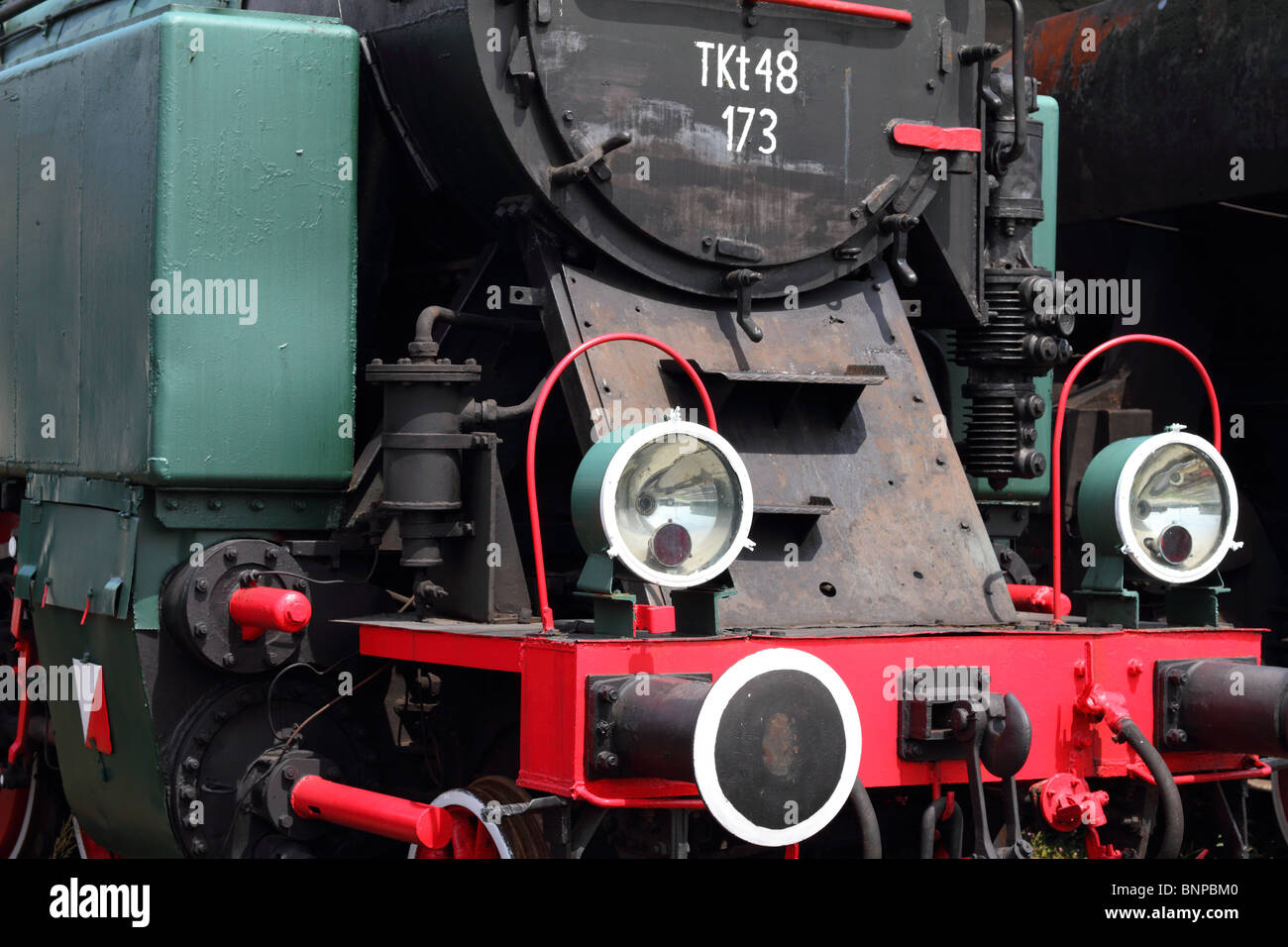 Old steam engine locomotive oldtimer machine Stock Photo - Alamy