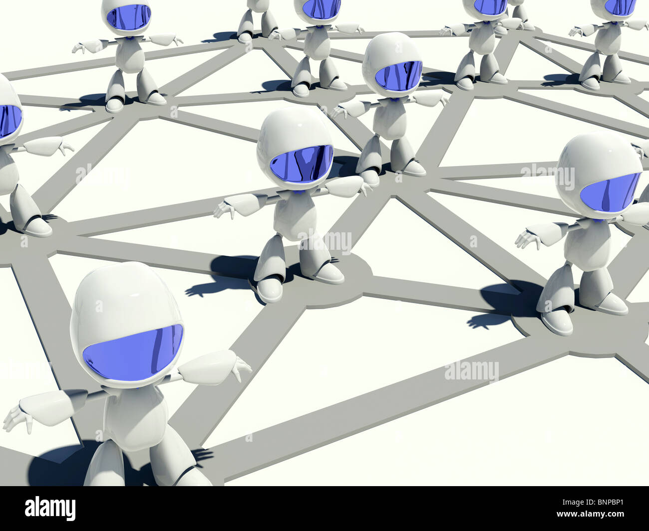 3d Character networking, social networking concept, communication Stock ...