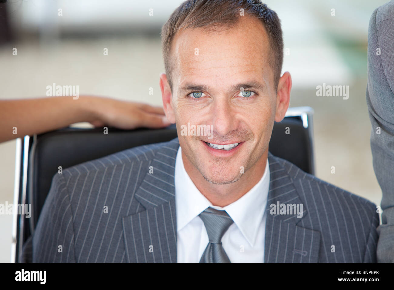 Portrait of a business manager in office Stock Photo - Alamy