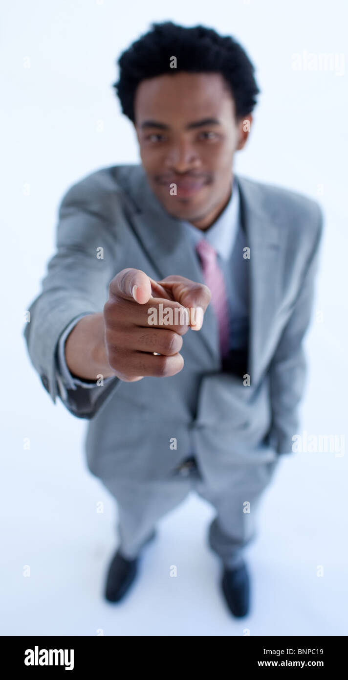 Businessman pointing at the camera Stock Photo - Alamy