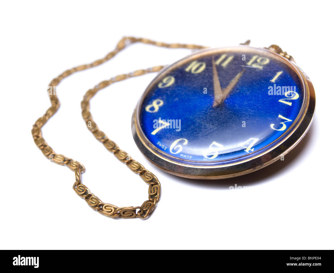 An old pocket watch isolated on a white background Stock Photo - Alamy