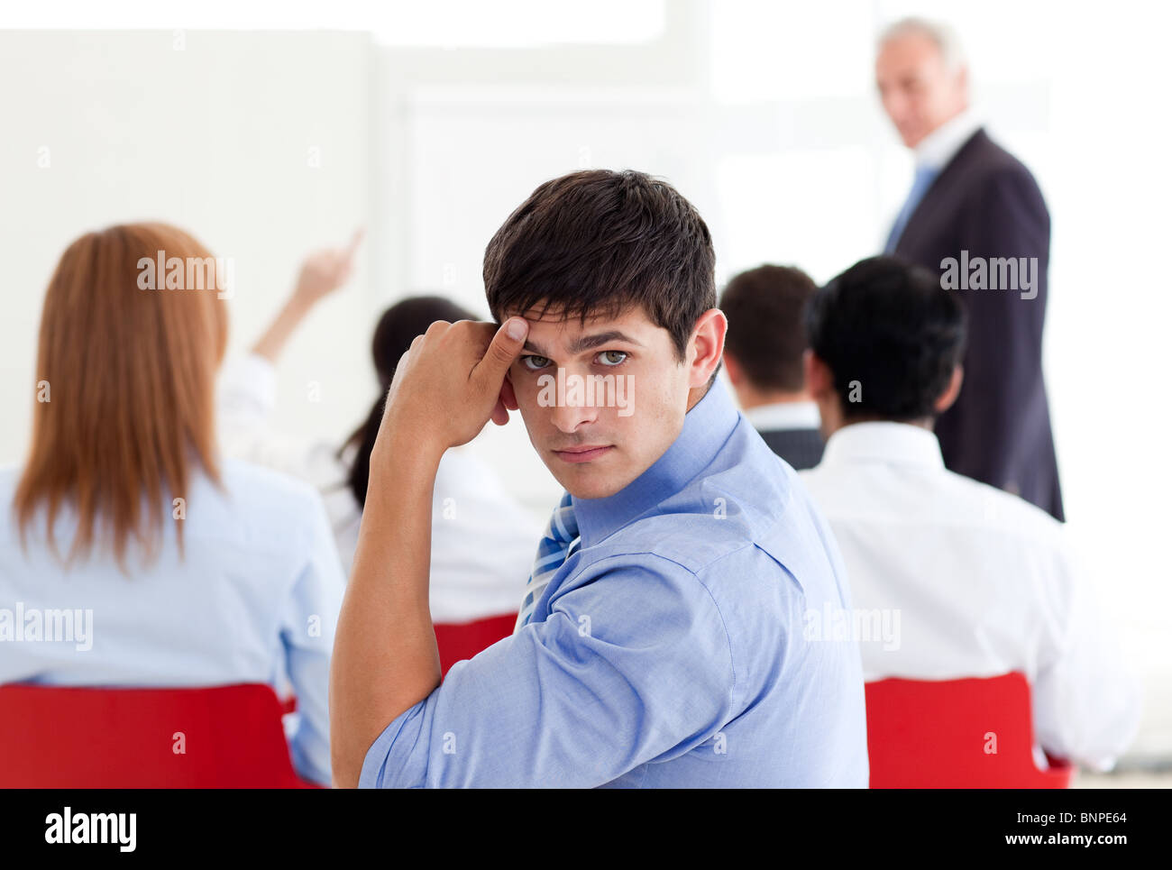 Bored audience meeting hi-res stock photography and images - Alamy