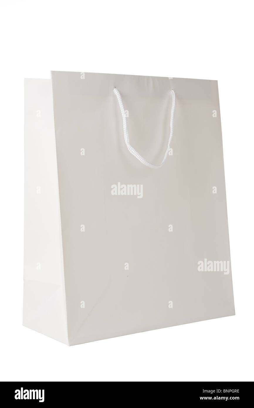 White Shopping Bag close up shot Stock Photo - Alamy