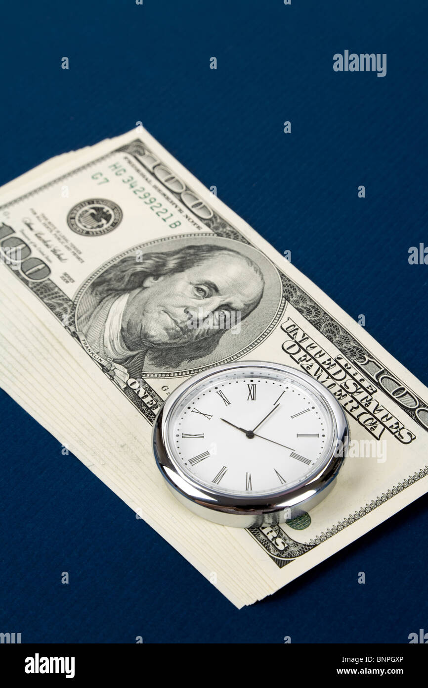 Time is Money, dollar and clock Stock Photo - Alamy