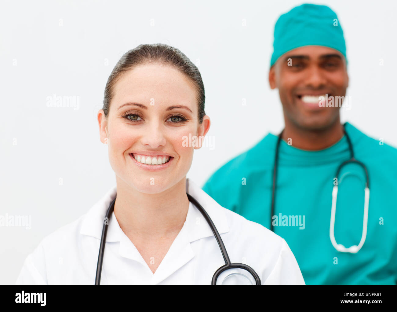 Portrait of two beautiful doctors Stock Photo - Alamy