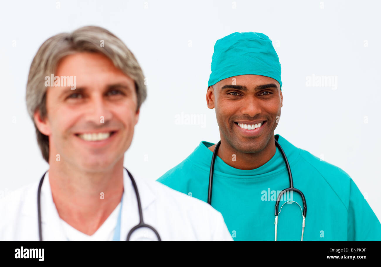 Portrait of two self-assured doctors Stock Photo - Alamy