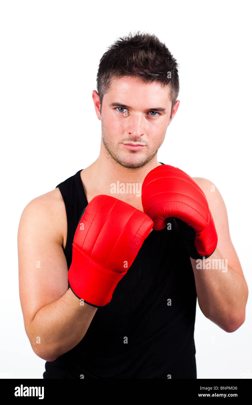 portrait of a young athletic man with boxing Stock Photo - Alamy