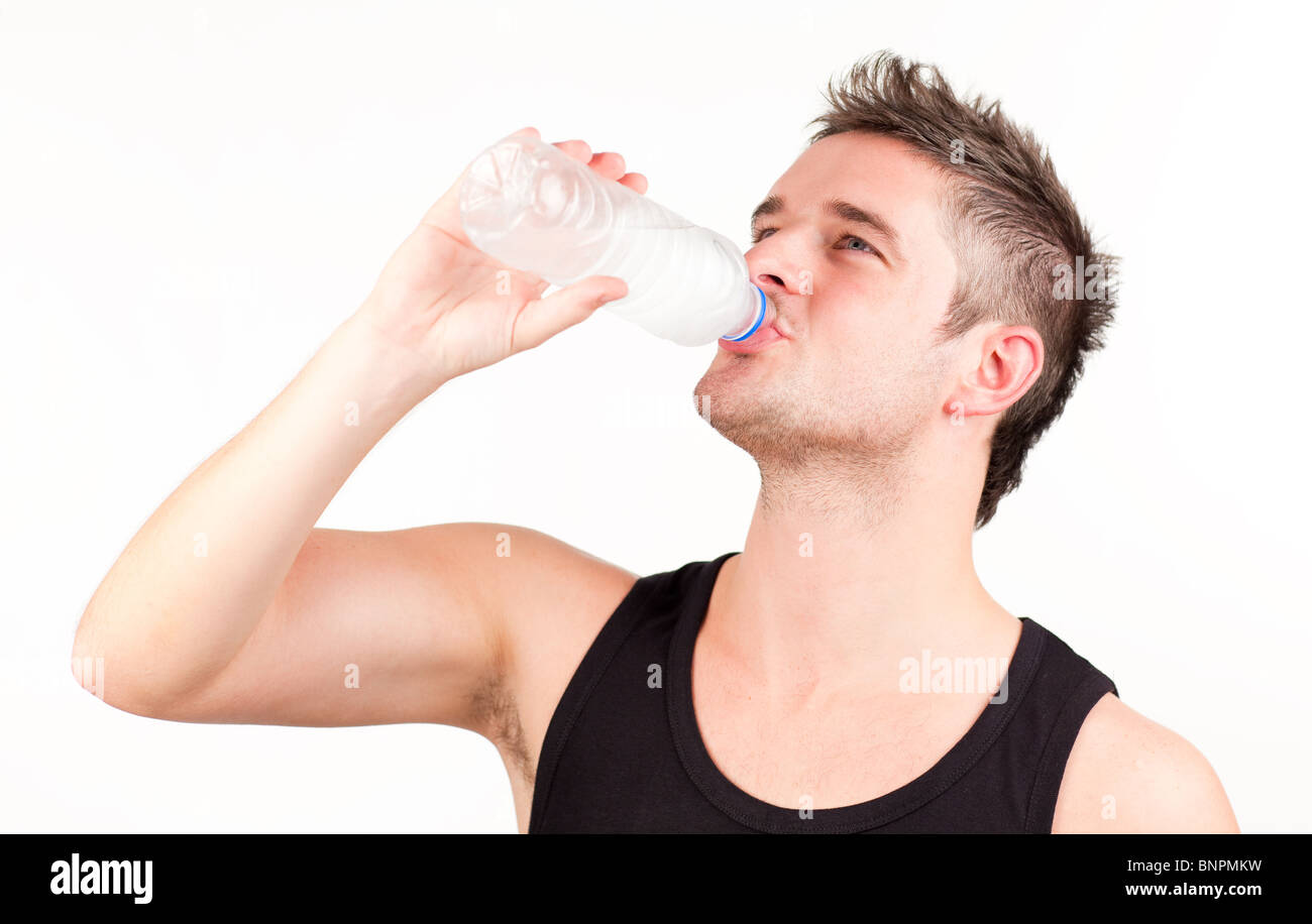 man drinking water Stock Photo - Alamy