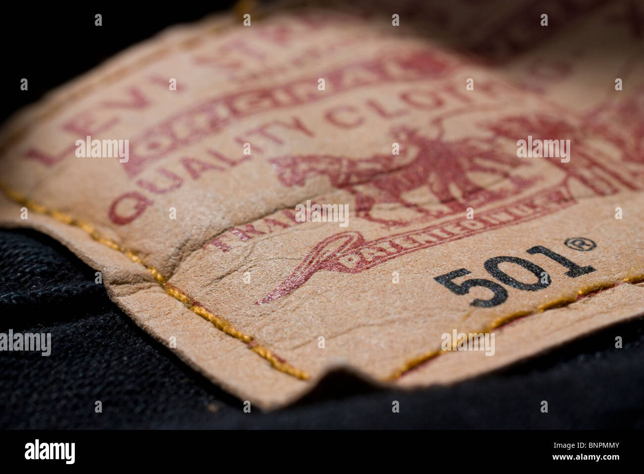 Levi Levis jeans close up of label 501 jeans Stock Photo - Alamy