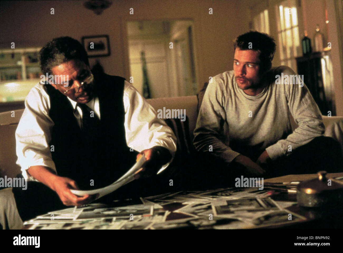 Seven Brad Pitt Morgan Freeman 1995 High Resolution Stock Photography ...