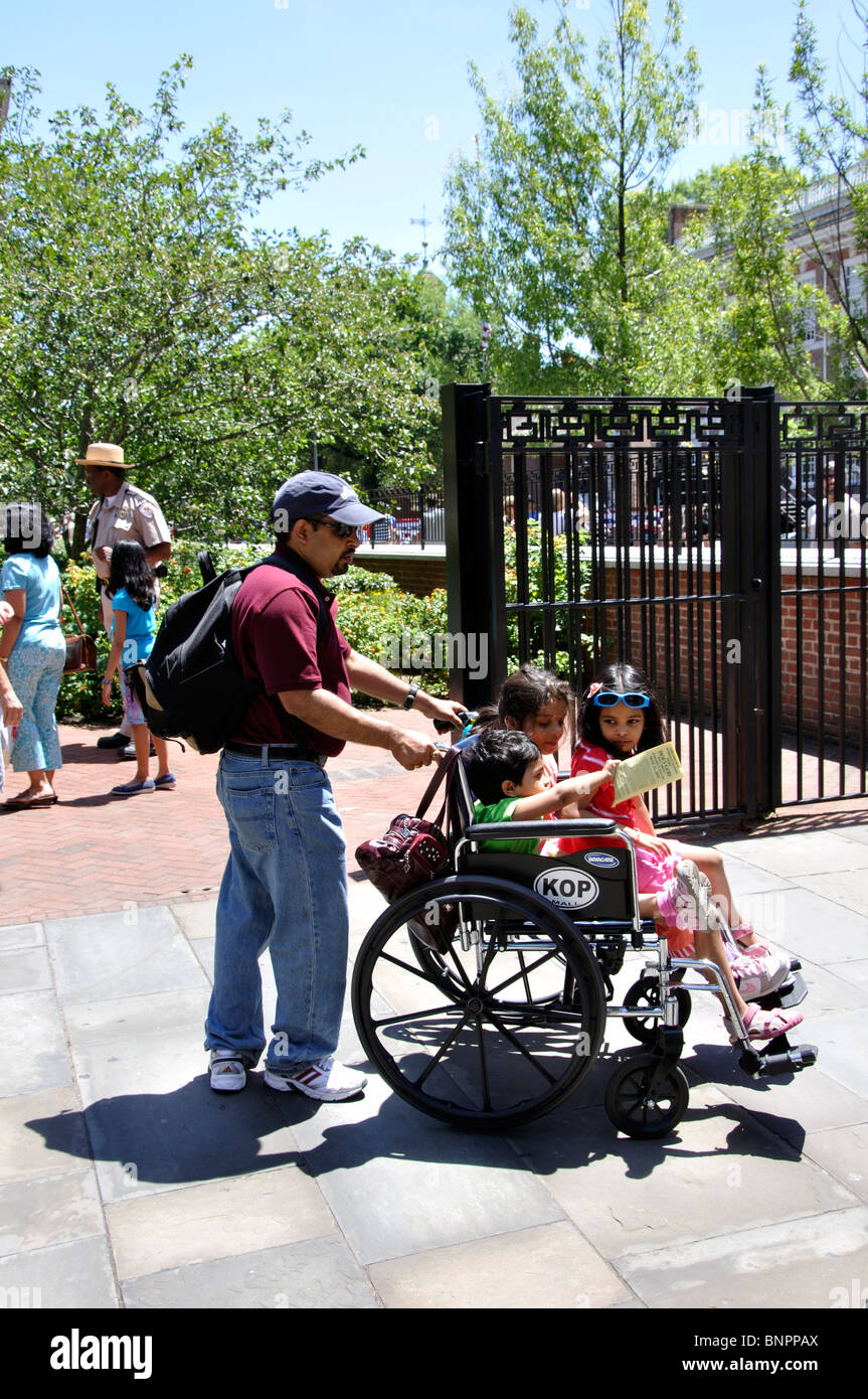 Disable child in wheelchair with friends, Philadelphia Pennsylvania ...