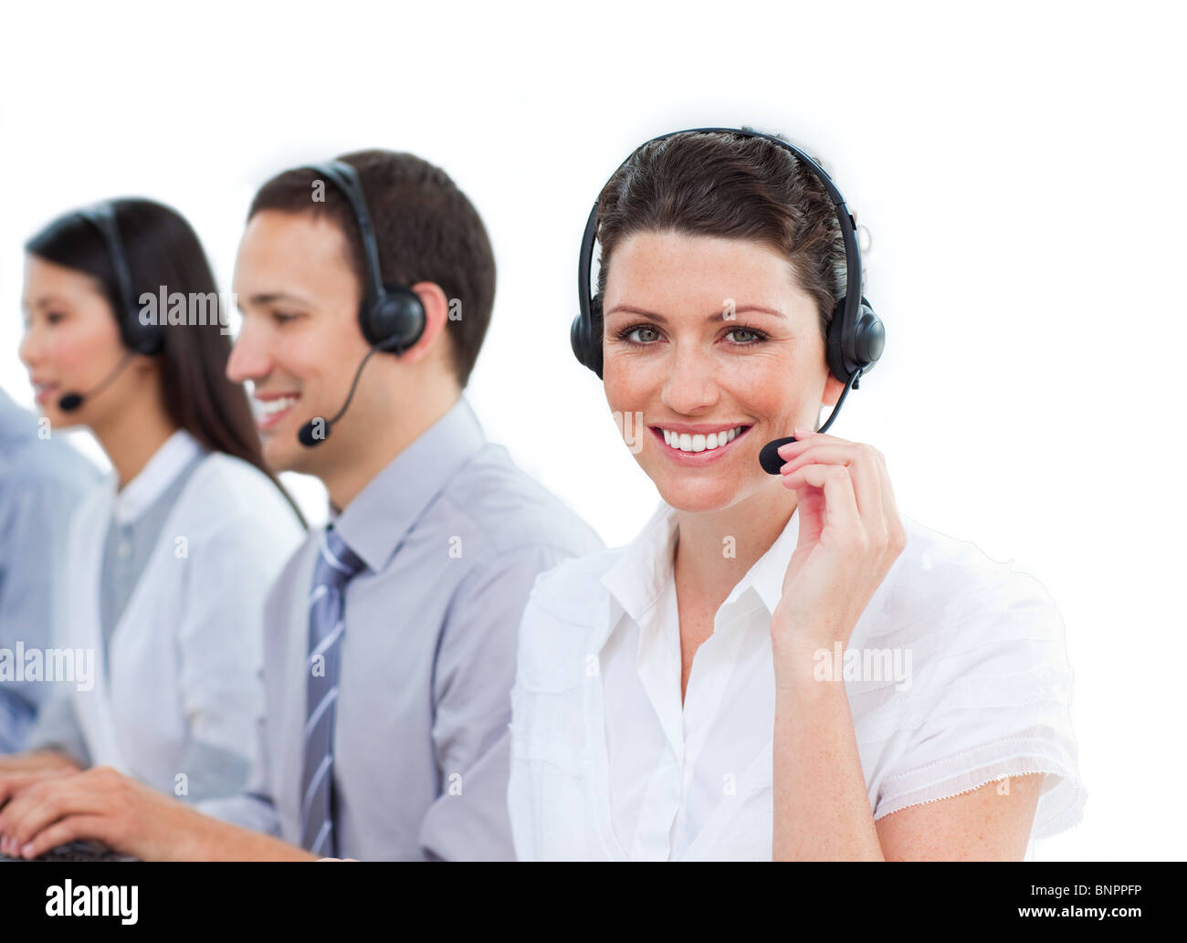 Diverse customer service representatives team Stock Photo - Alamy