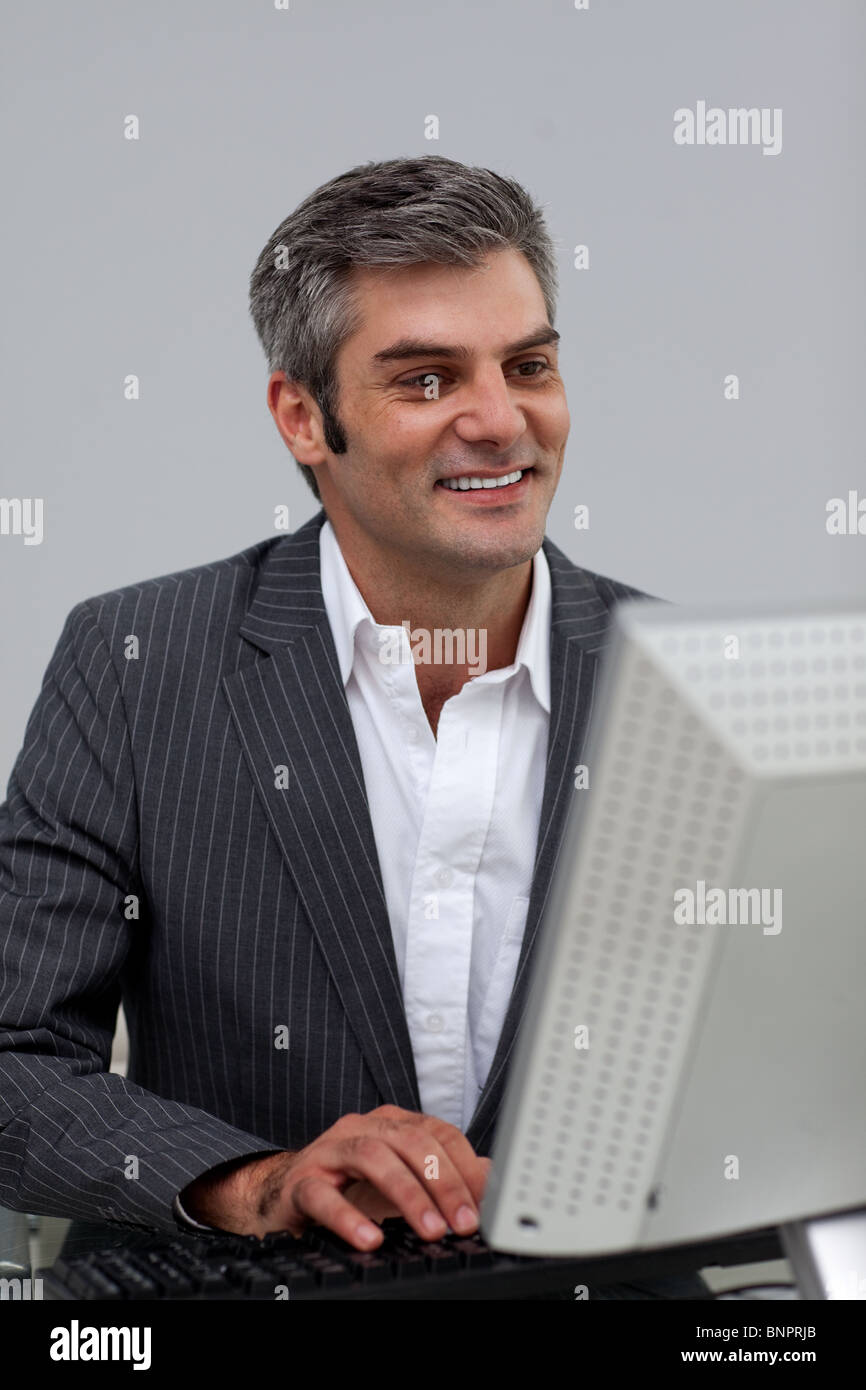 Portrait male executive working hi-res stock photography and images - Alamy