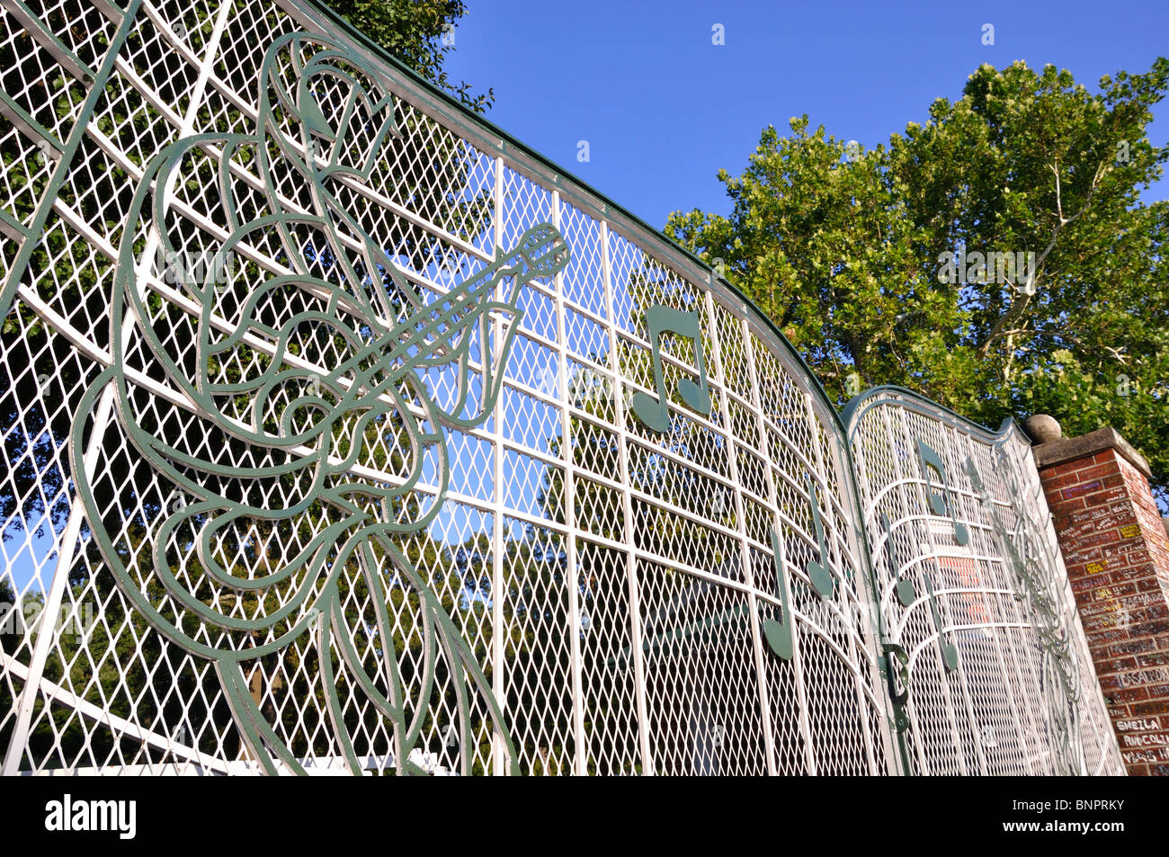 Gate of Elvis Presley;s house (Graceland) in Memphis, Tennessee, USA ...
