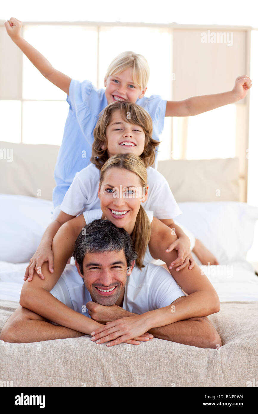 Loving family having fun Stock Photo - Alamy