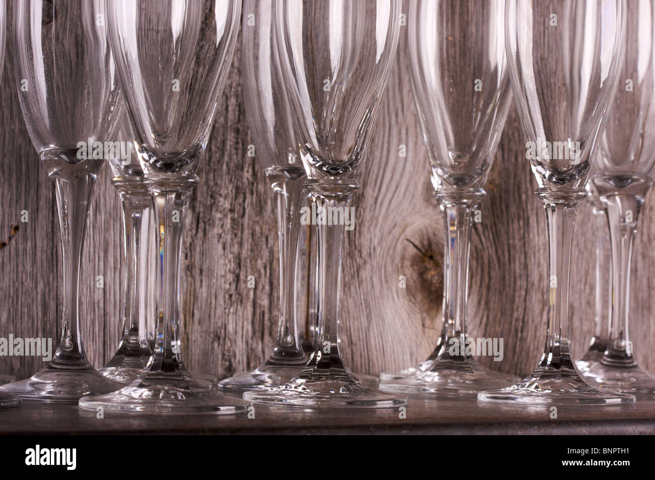 Champagne flutes on shelf hi-res stock photography and images - Alamy
